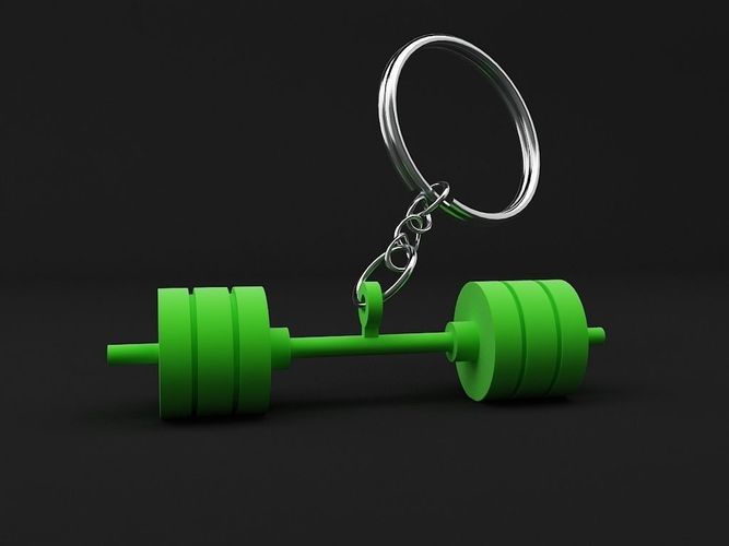 Dumbbell keychain 3D Model 3D printable STL - CGTrader.com