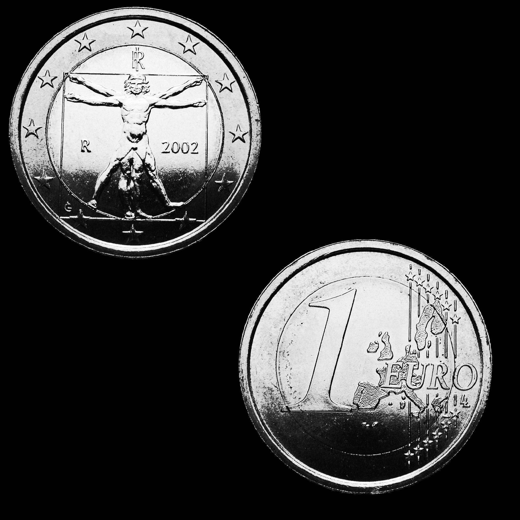 3D model 1 Euro Coin - Italy VR / AR / low-poly | CGTrader