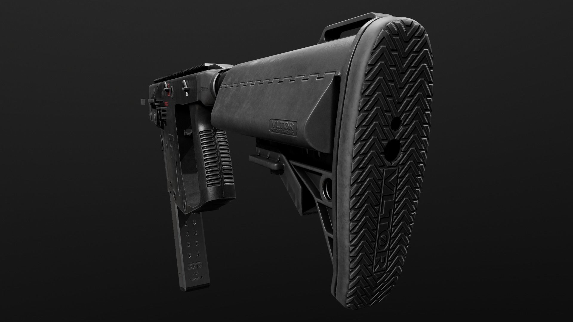 3D model VLTOR IMOD AR15 Collapsible Buttstock VR / AR / low-poly ...