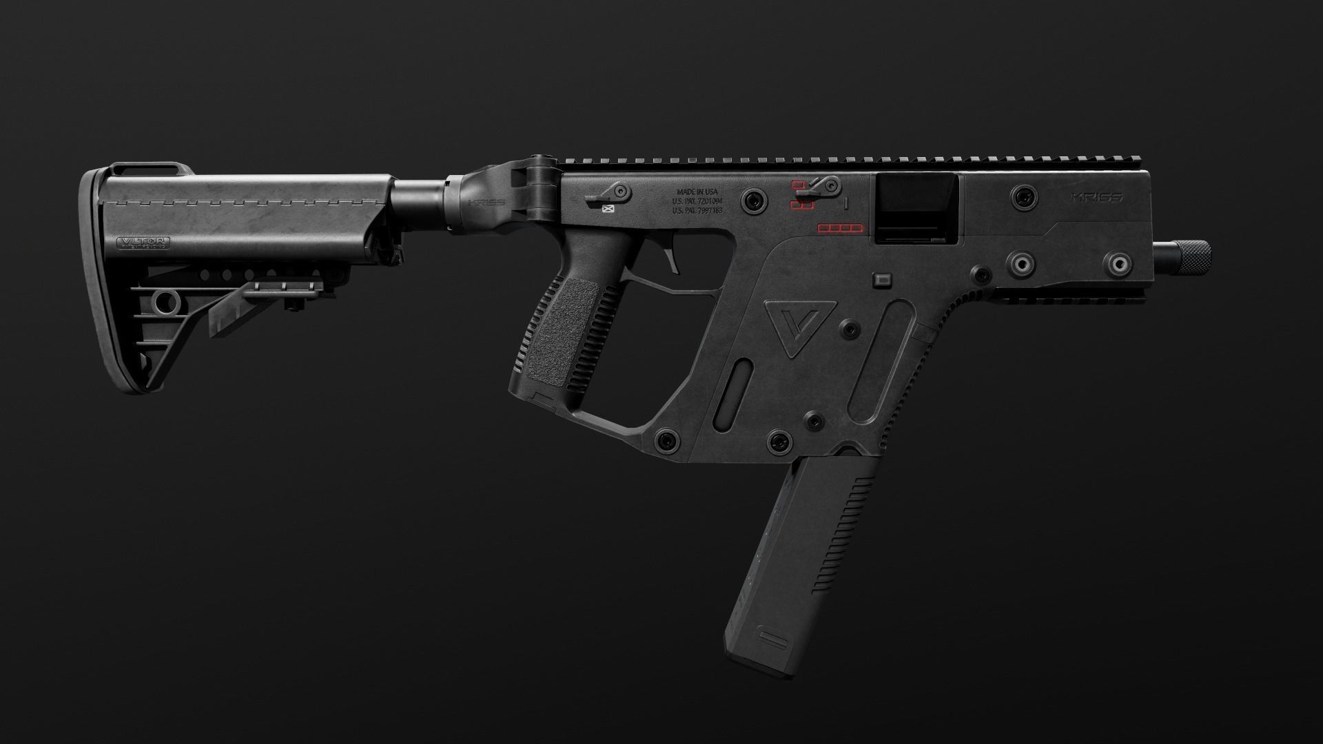 3D model VLTOR IMOD AR15 Collapsible Buttstock VR / AR / low-poly ...
