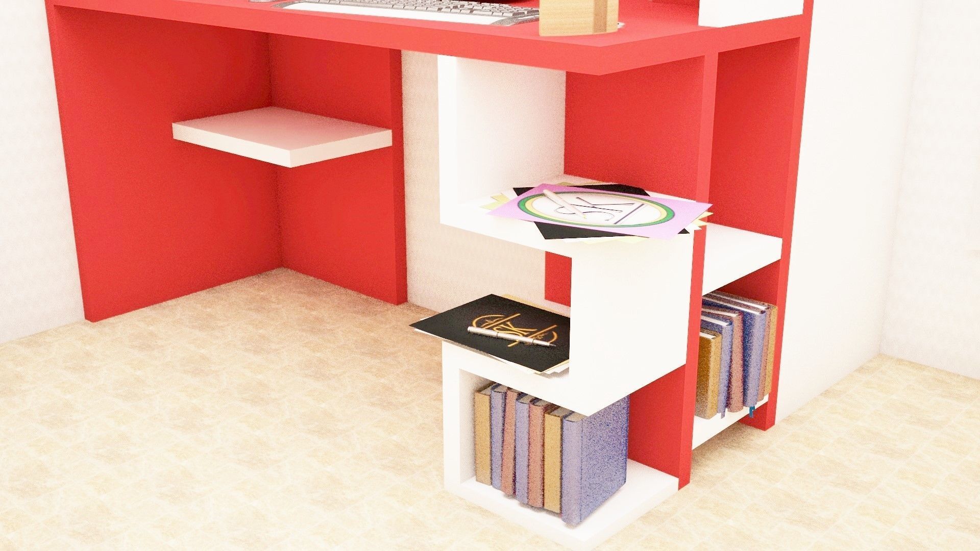 Study Table 3D model | CGTrader