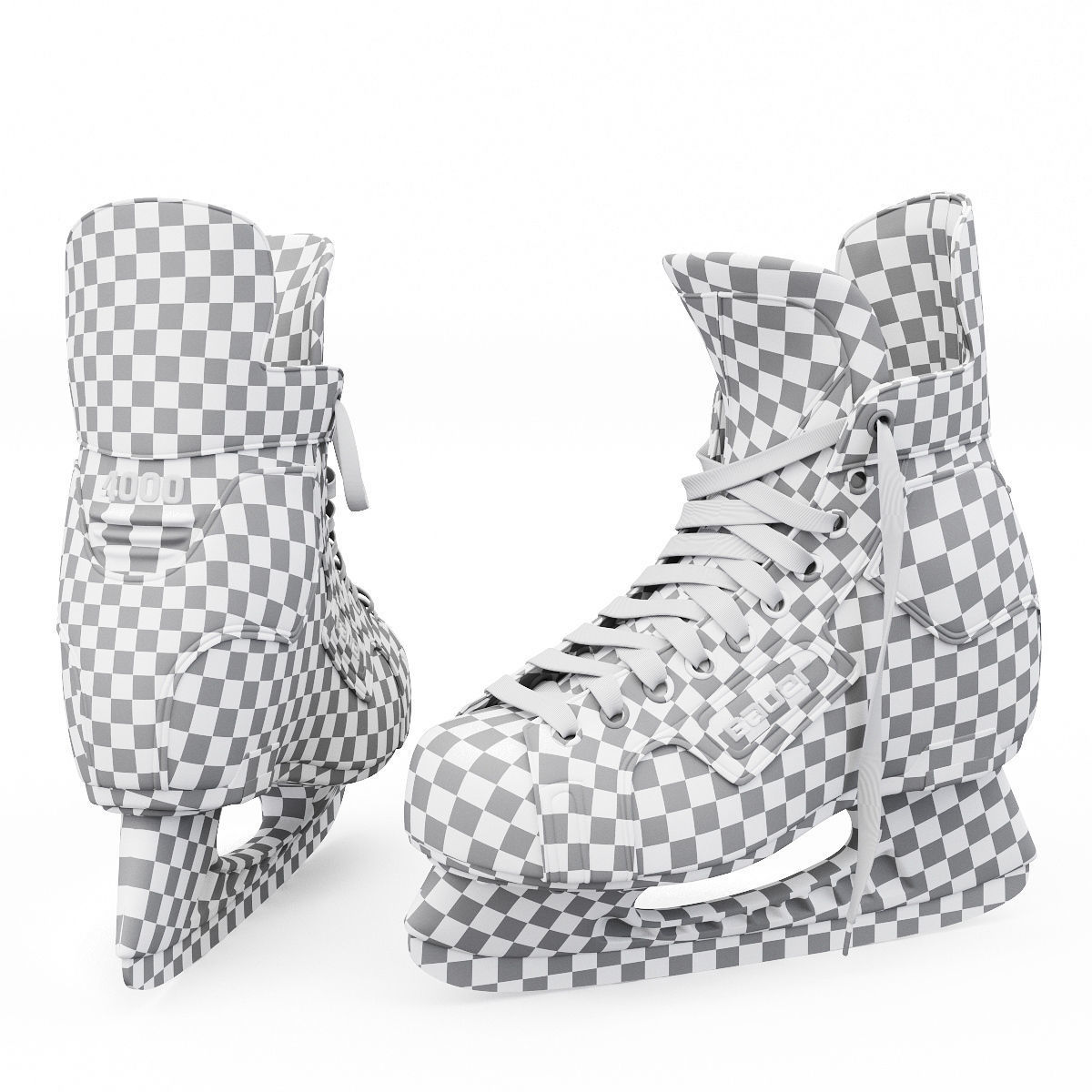 3D model Bauer Supreme Custom 4000 Tuuk Ice Hockey Skates VR / AR / low ...