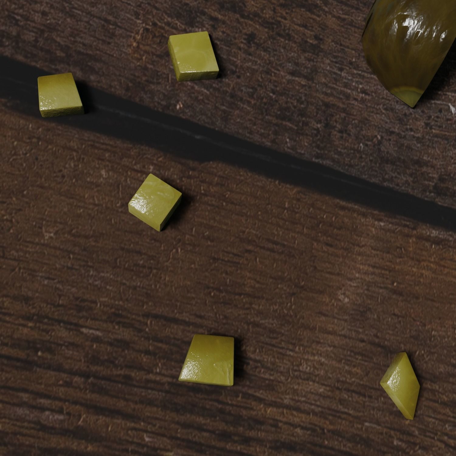 3D model Low poly scene with pickles of cucumber VR / AR / low-poly ...