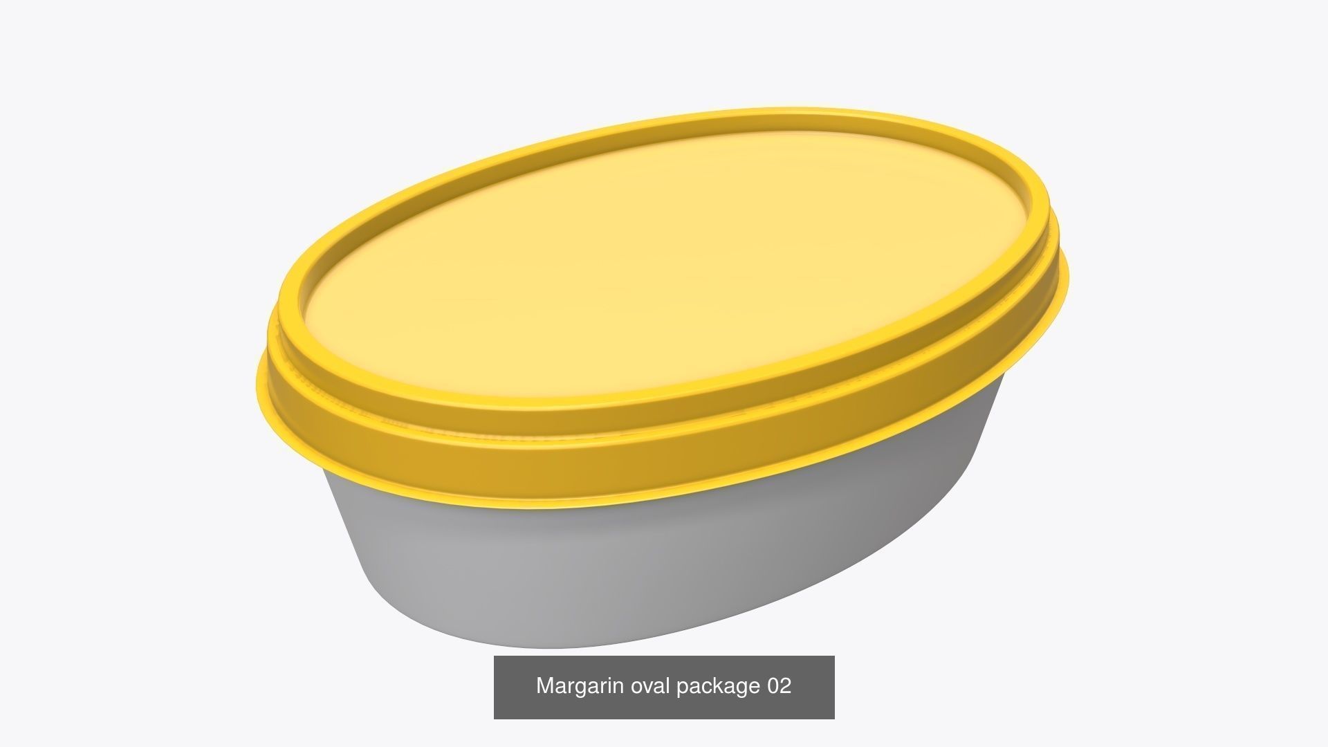 Butter margarine plastic container package box mock-up 3D Model ...