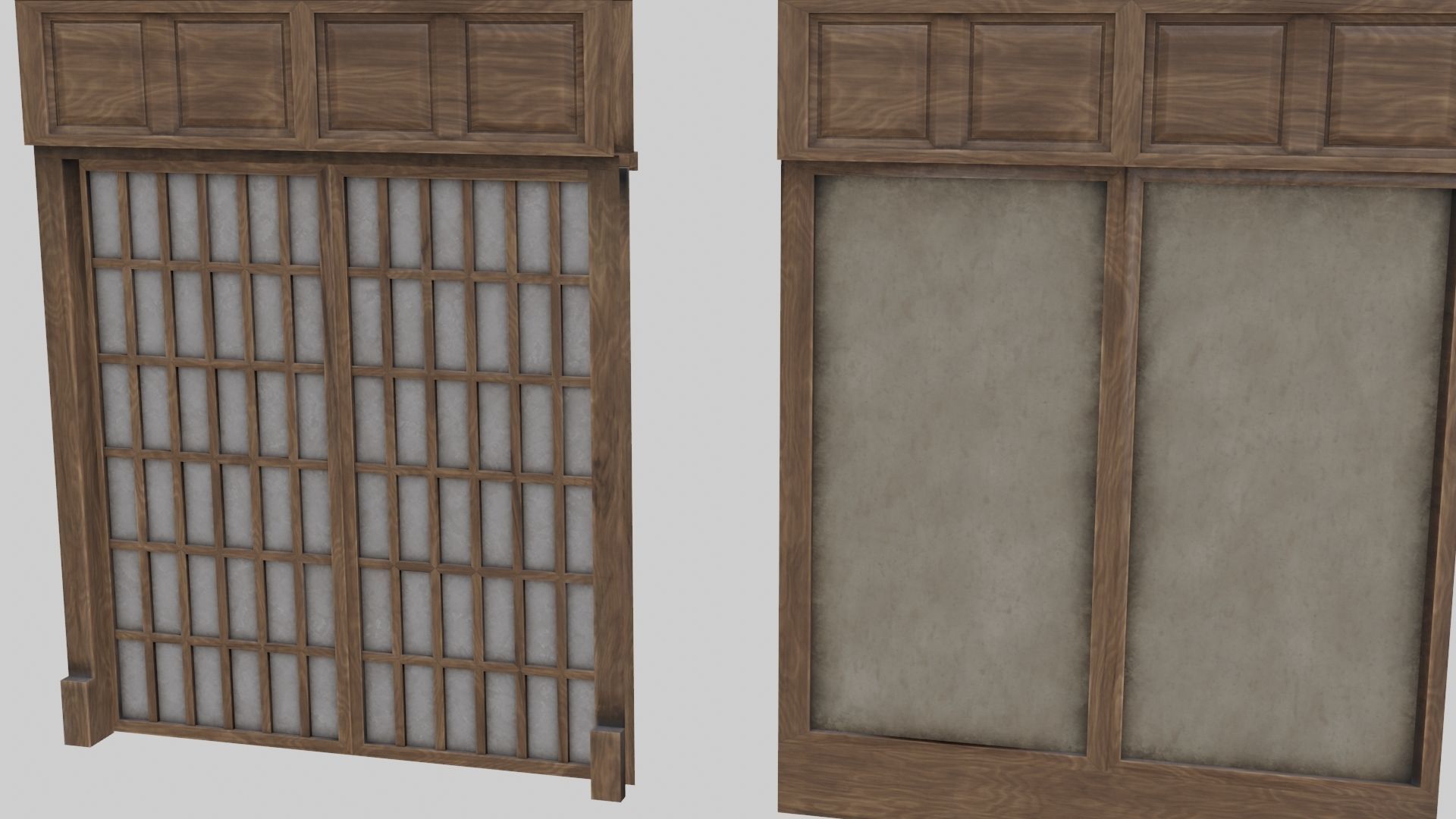 3D model Low Poly Modular Japanese House With PBR Materials VR / AR ...