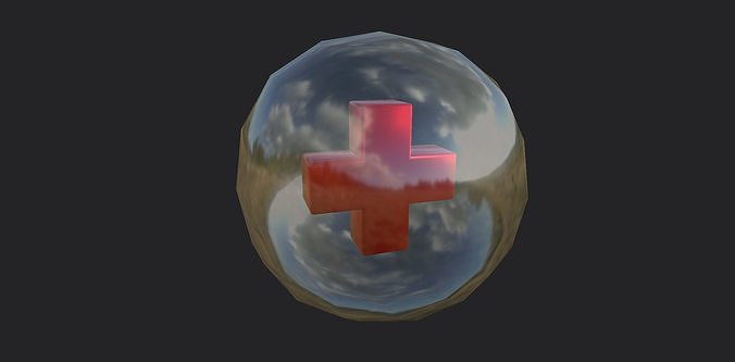 3D model Low-Poly Health Sphere Health Item Aid kit Collection VR / AR ...