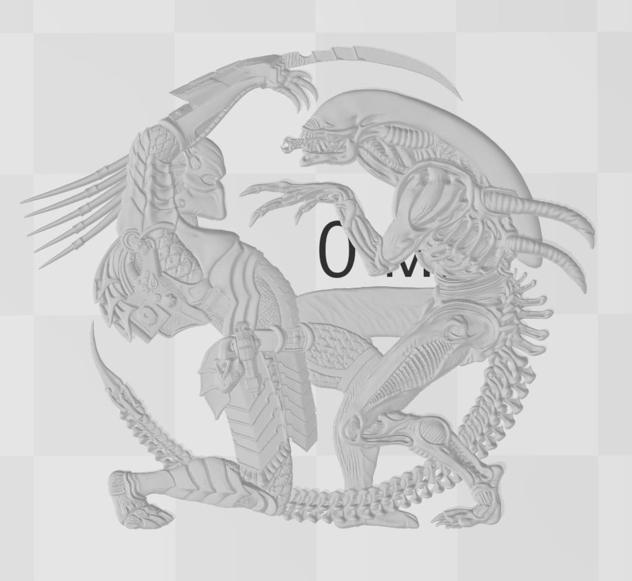 Alien vs Predator - relief - 2017 3D model 3D printable | CGTrader