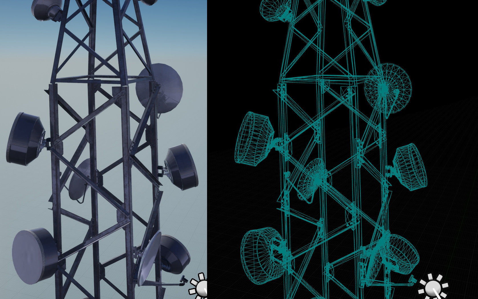 3D model Cellular TV Radio Antenna towers VR / AR / low-poly | CGTrader