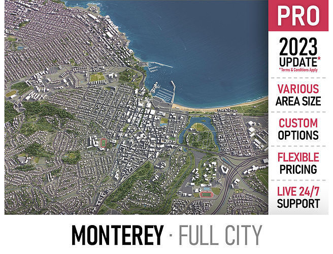 3D model Monterey VR / AR / low-poly | CGTrader