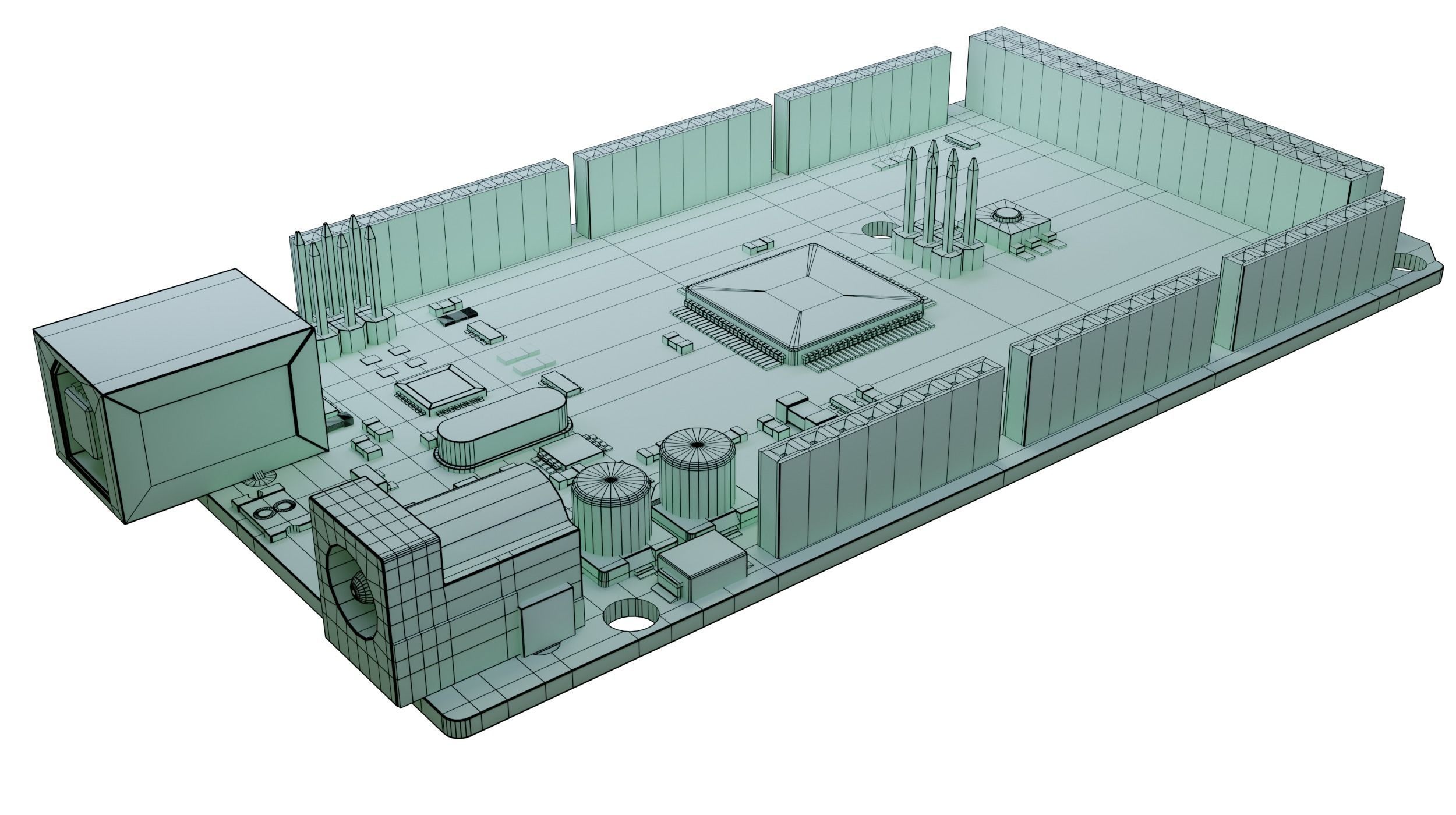 3D model Arduino Mega 2560 VR / AR / low-poly | CGTrader