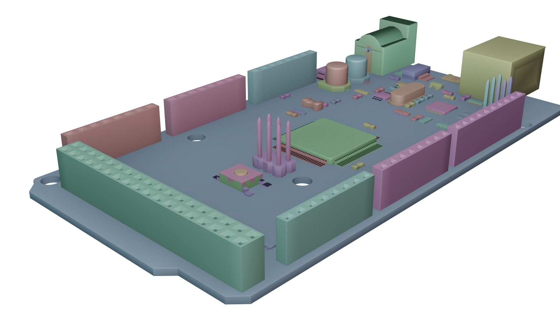 3D model Arduino Mega 2560 VR / AR / low-poly | CGTrader
