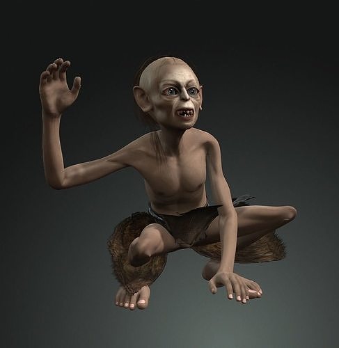 Gollum 3D design character 3D model animated rigged | CGTrader