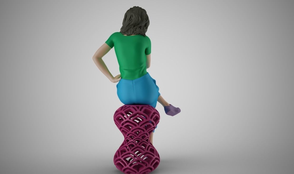 Scowling Woman 3D model 3D printable | CGTrader