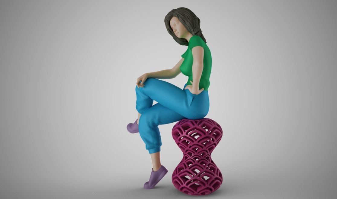 Scowling Woman 3D model 3D printable | CGTrader