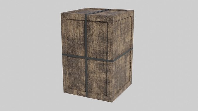 3D model Low Poly Wooden Crate 4 VR / AR / low-poly | CGTrader