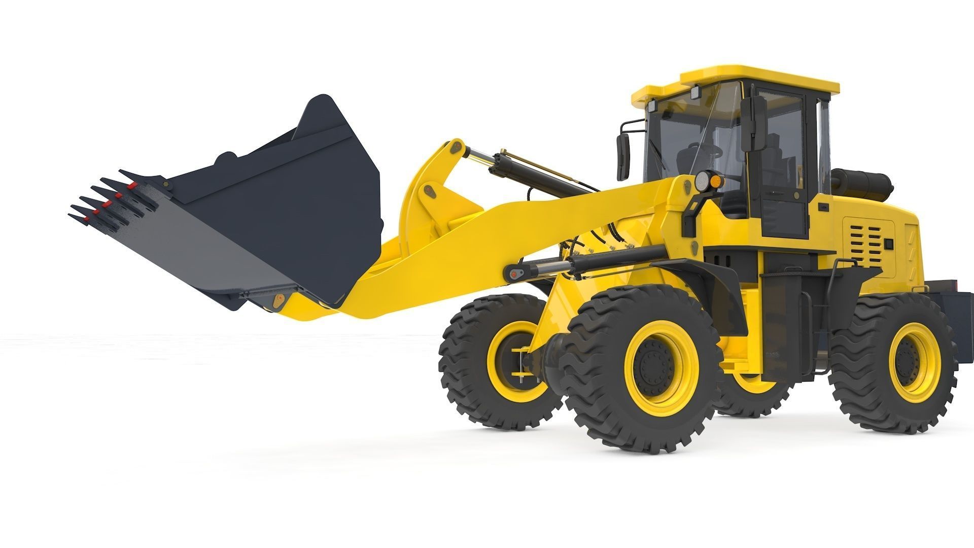 Wheel Loader Rigged and Animated 3D model animated rigged | CGTrader