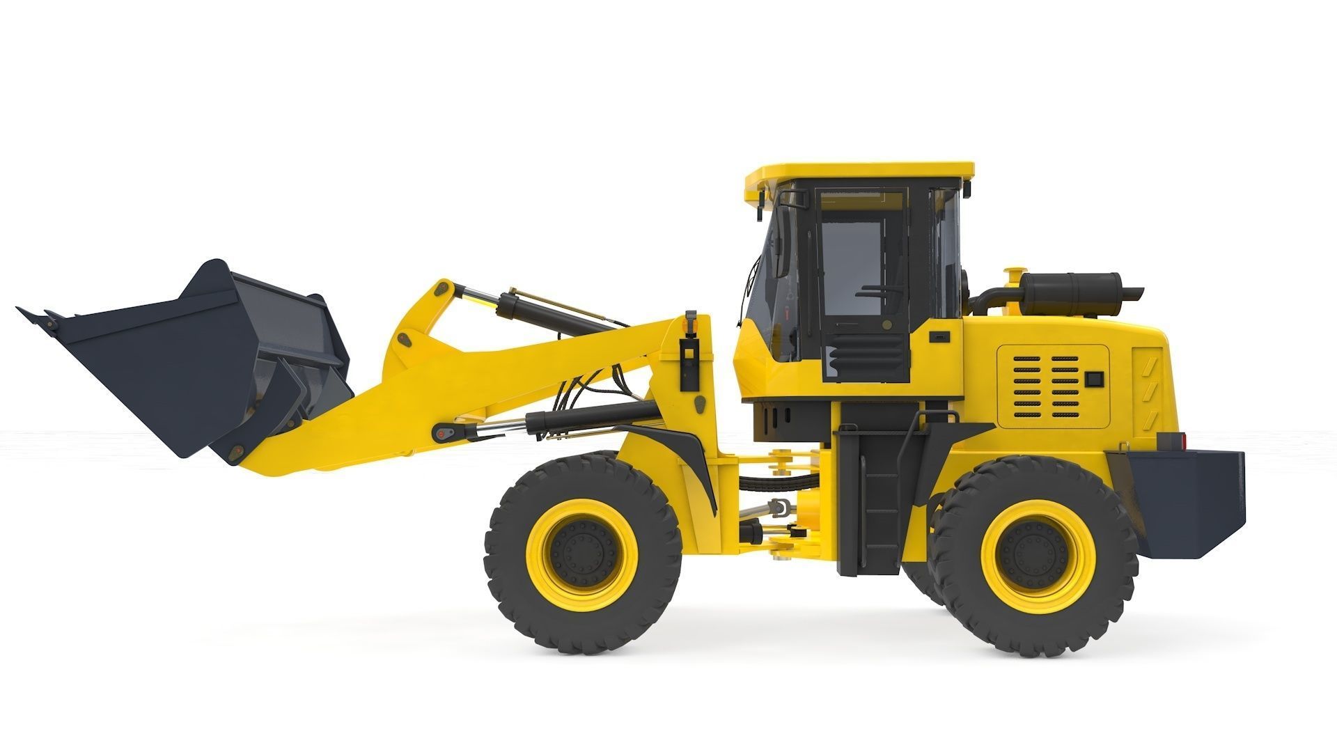 Wheel Loader Rigged and Animated 3D model animated rigged | CGTrader