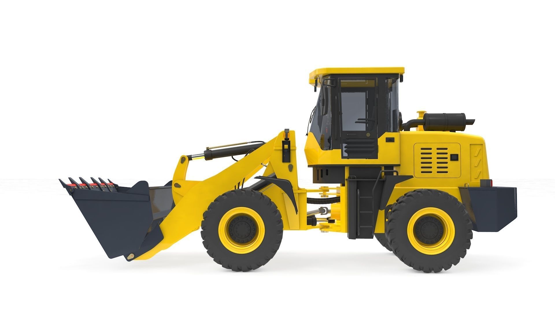 Wheel Loader Rigged and Animated 3D model animated rigged | CGTrader