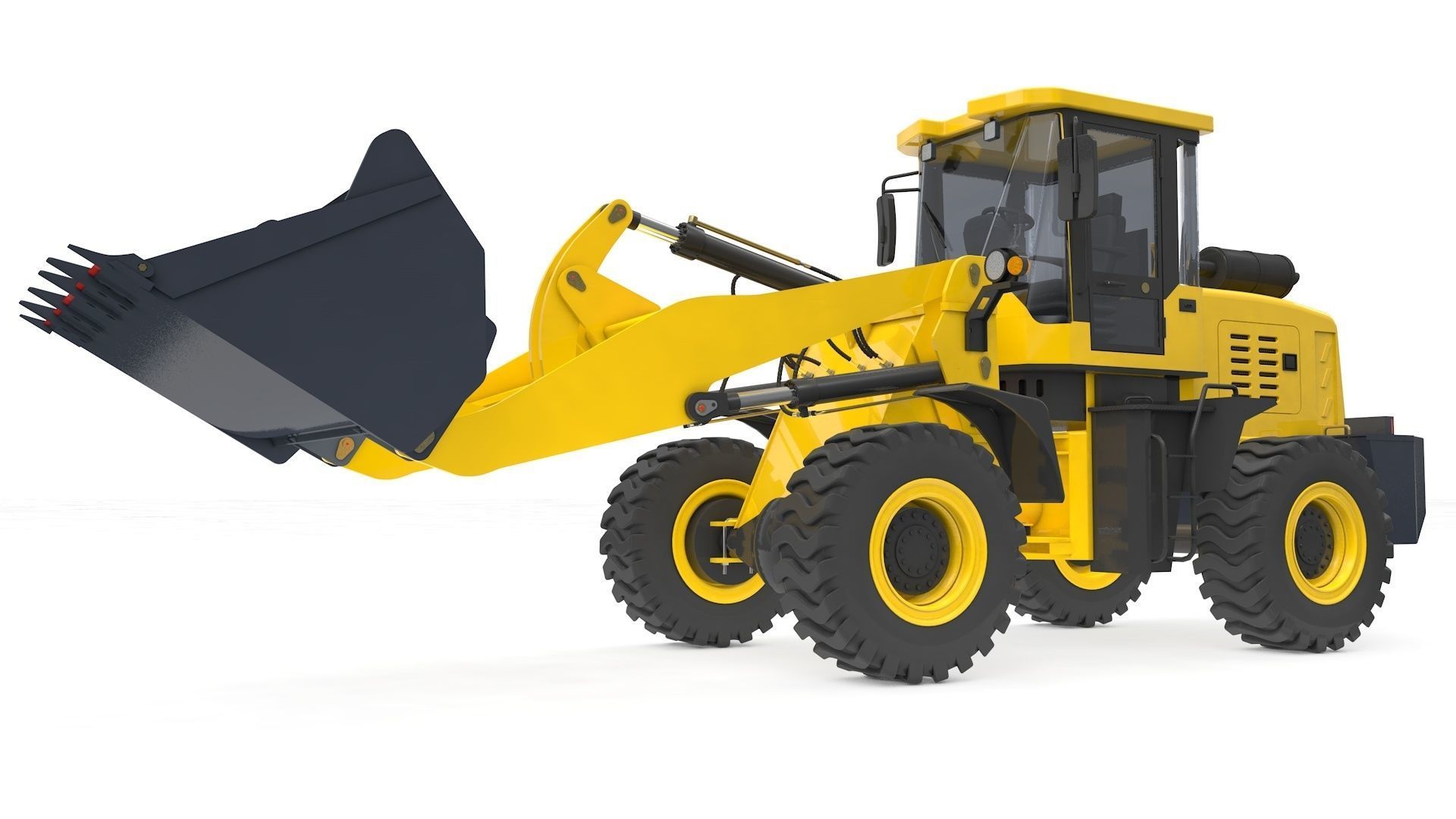 Wheel Loader Rigged and Animated 3D model animated rigged | CGTrader