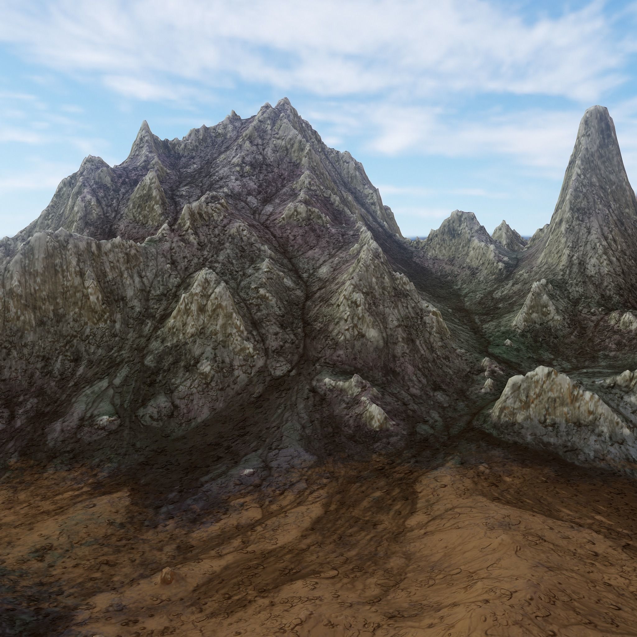 3D model Mountain Landscape Rocky VR / AR / low-poly | CGTrader
