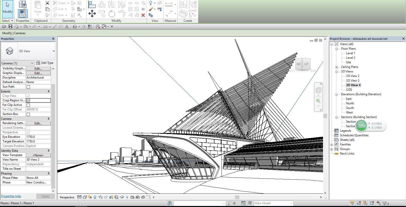 Revit file - Milwaukee Art Museum 3D model | CGTrader