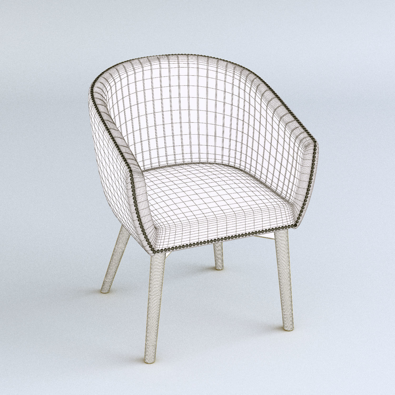 Bucket Dining Chair Variants 3D model | CGTrader