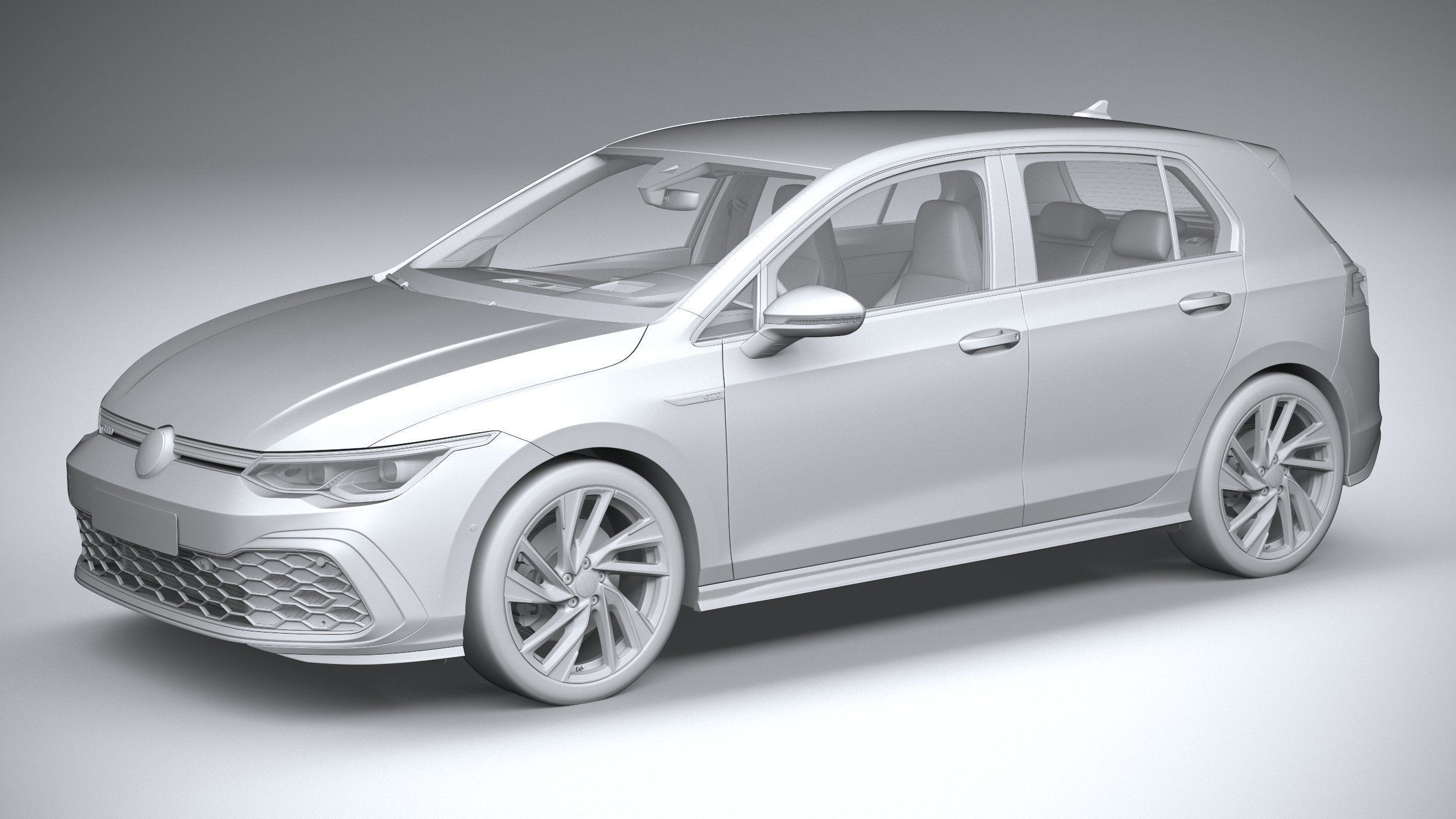Volkswagen Golf GTD 5-door 2020 3D model | CGTrader