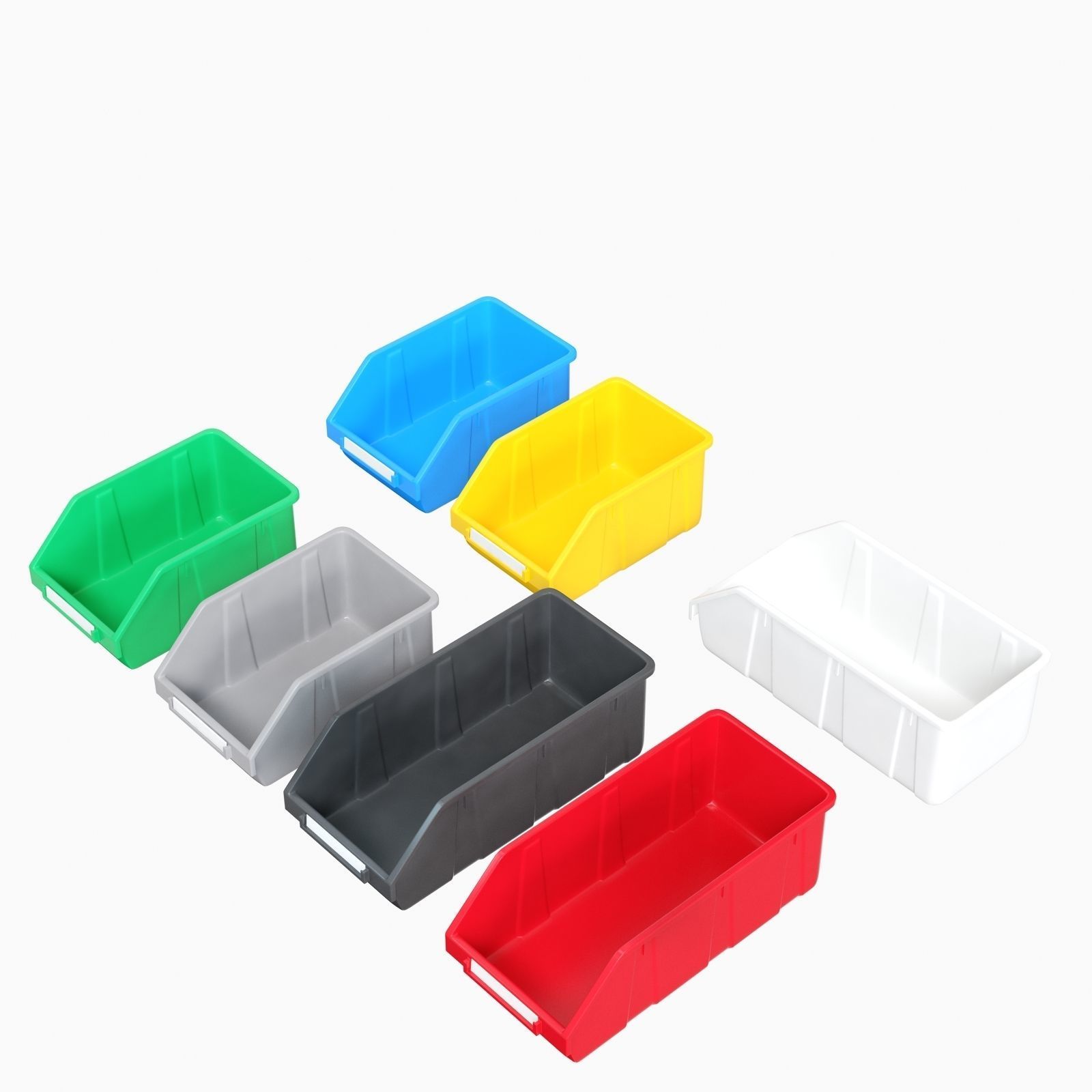 3D model colored plastic boxes for parts VR / AR / low-poly | CGTrader