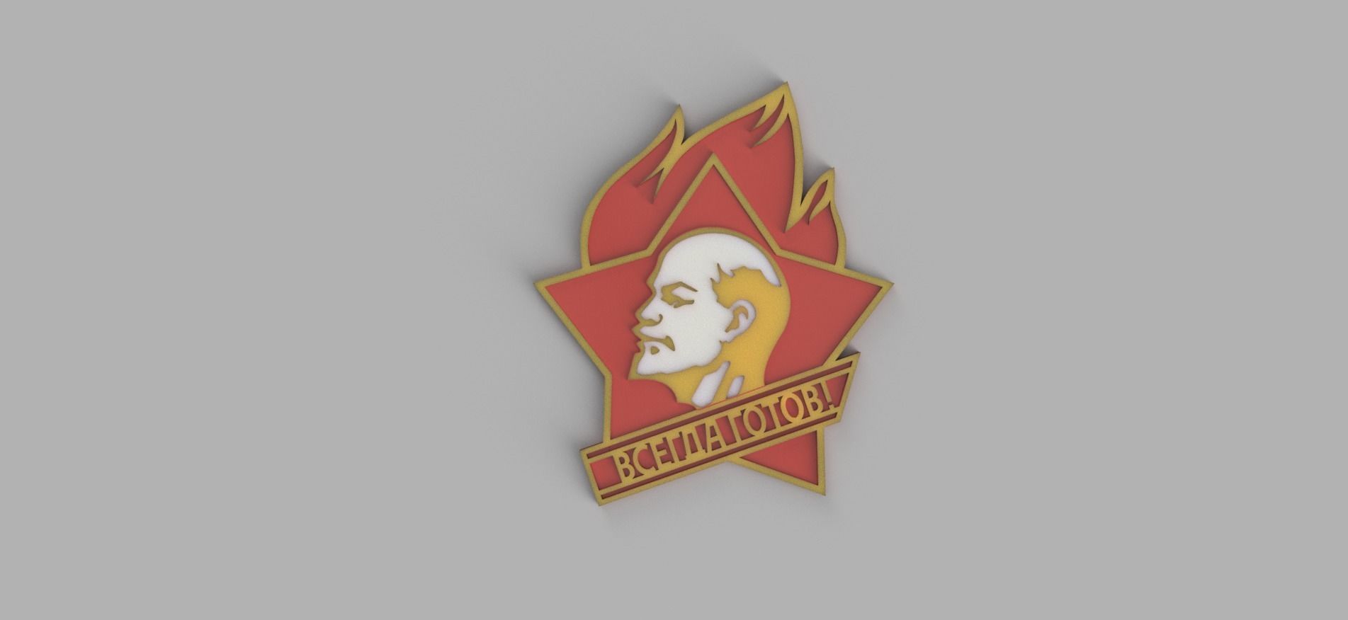 fire 3D print model Communism Logo | CGTrader