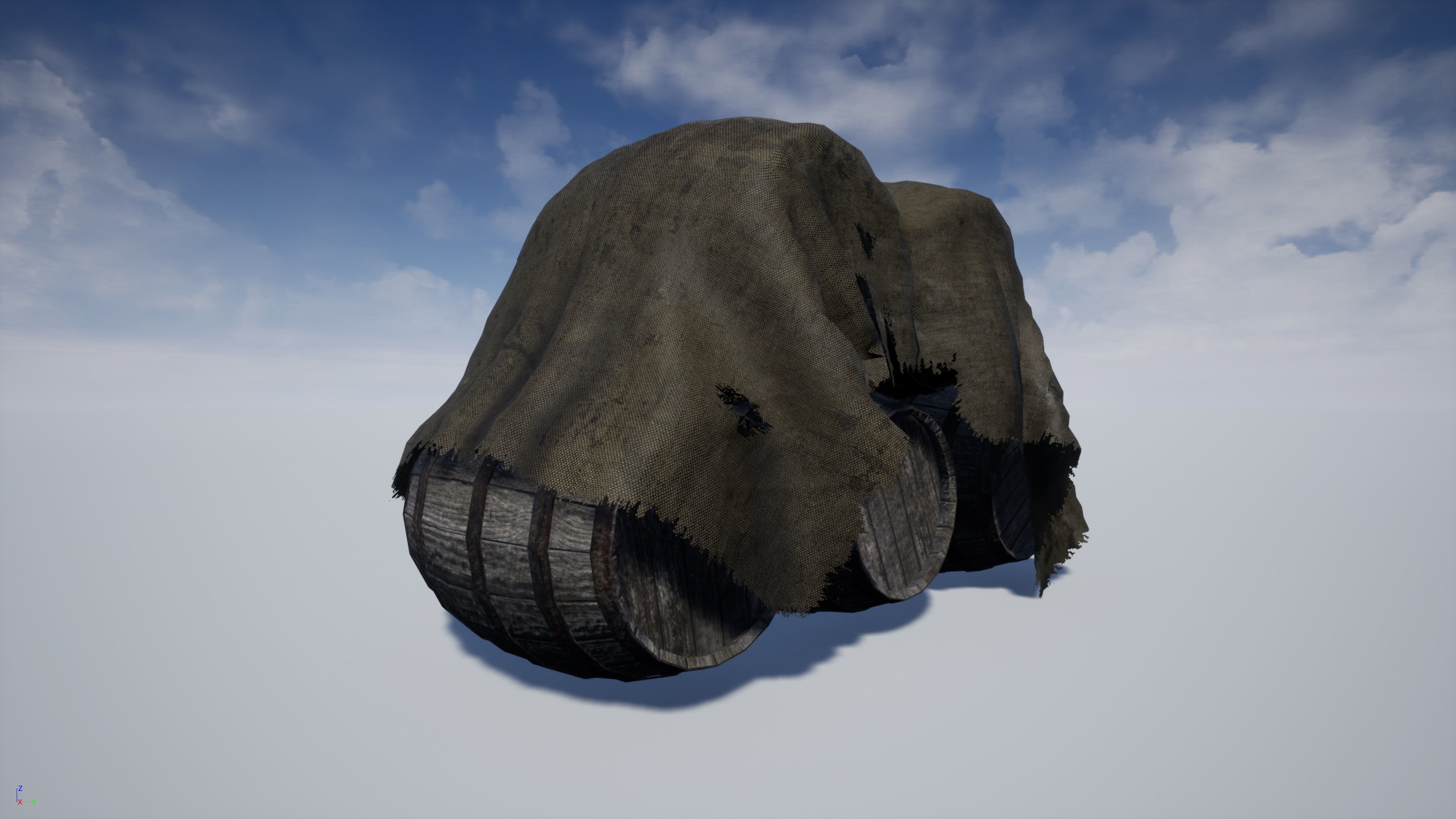 3D model Covered Barrels VR / AR / low-poly | CGTrader