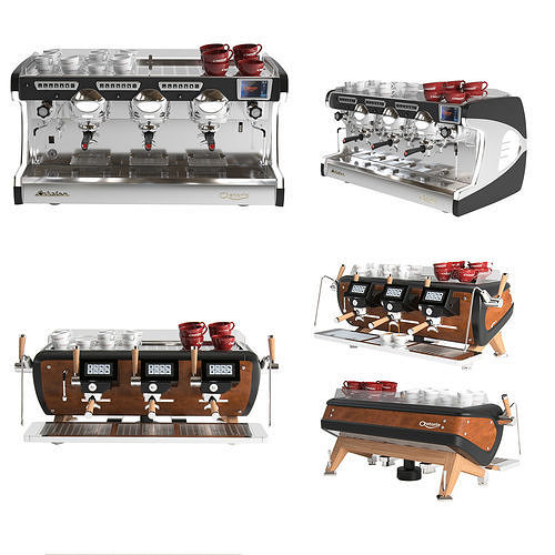 3D Model Collection Astoria coffee machines VR / AR / low-poly | CGTrader