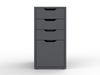 ALEX Drawer Unit Gray With 4 Drawers 3D model | CGTrader