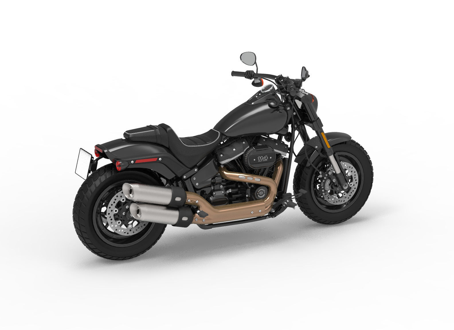 Harley Davidson Flat Bob 114 3D model | CGTrader