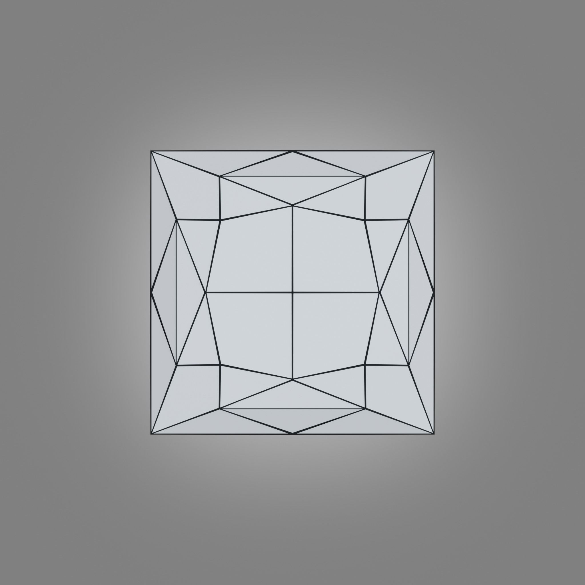 Princess Cut Diamond free 3D model | CGTrader