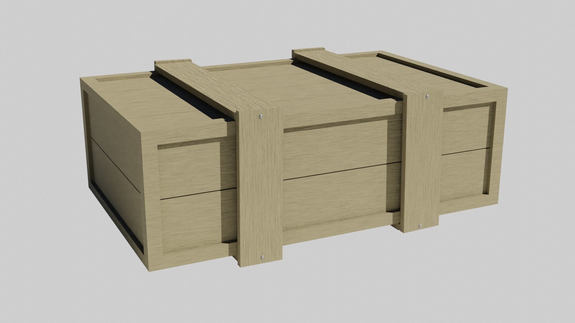 3D model Low Poly Wooden Crate 5 VR / AR / low-poly | CGTrader