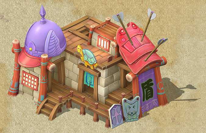 Cartoon Edition - Armor Shop 03 3D model | CGTrader