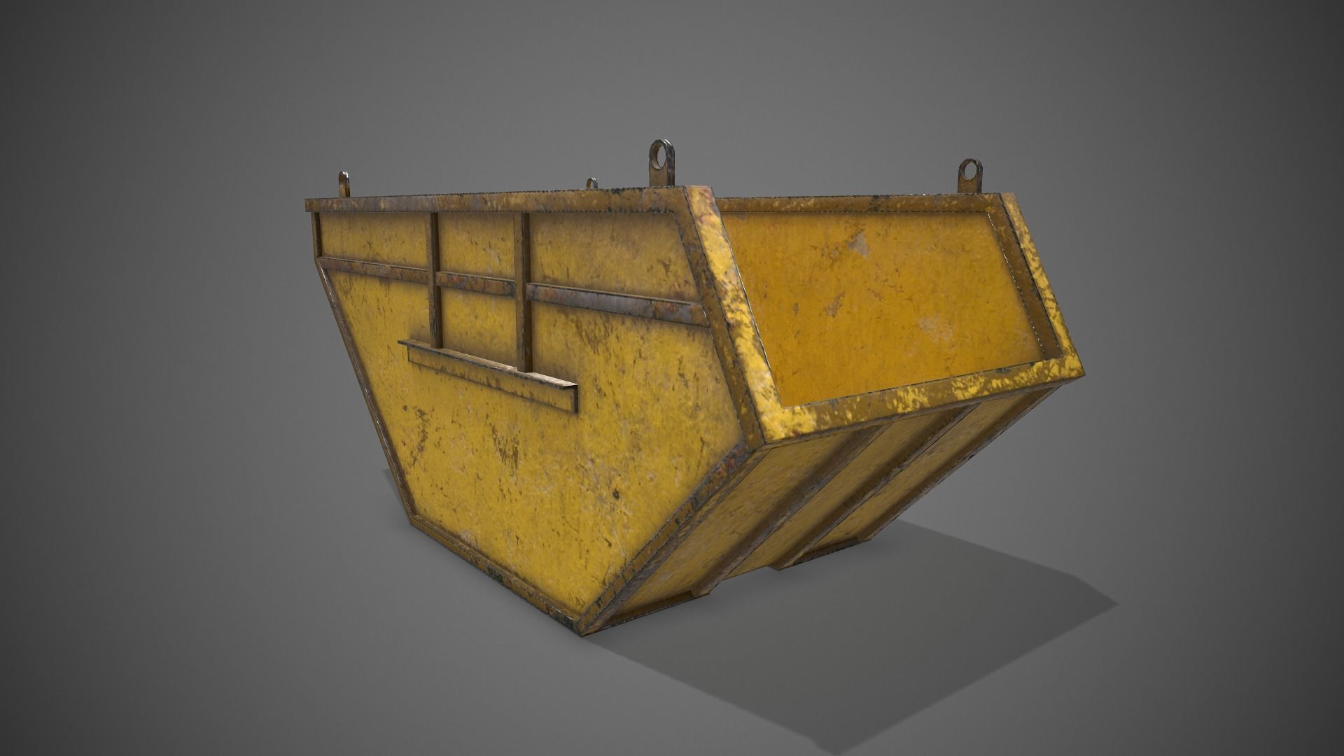 3D model Low poly Industrial Dumpster 01 PBR Game-ready VR / AR / low-poly | CGTrader