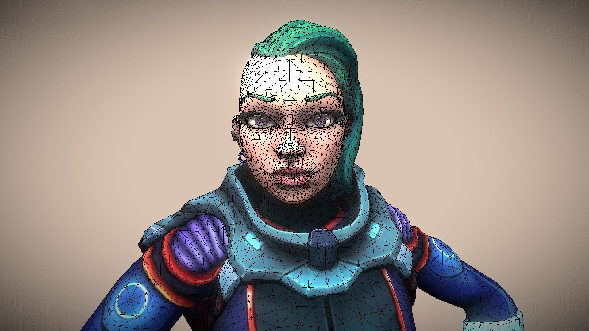 Space Punk 3D model rigged | CGTrader