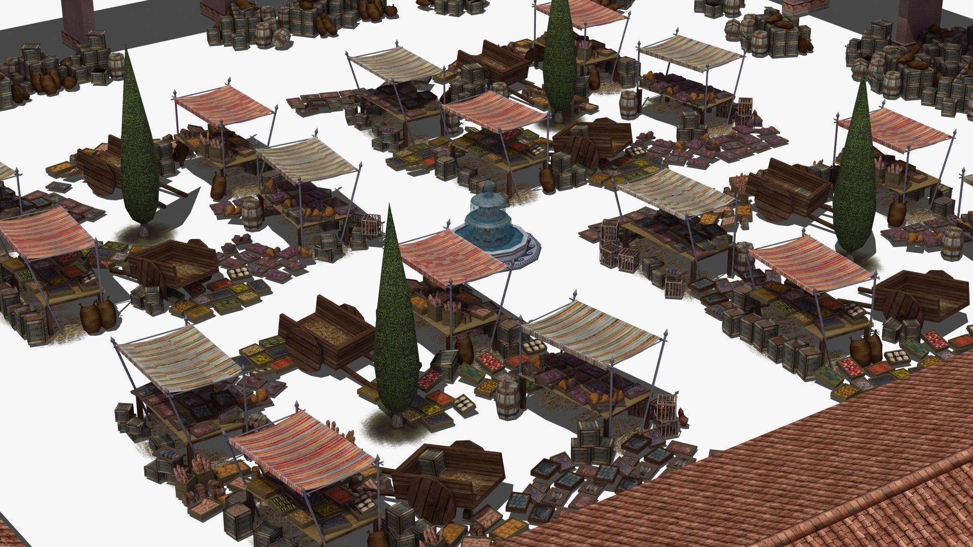 Ancient Marketplace 3D model | CGTrader