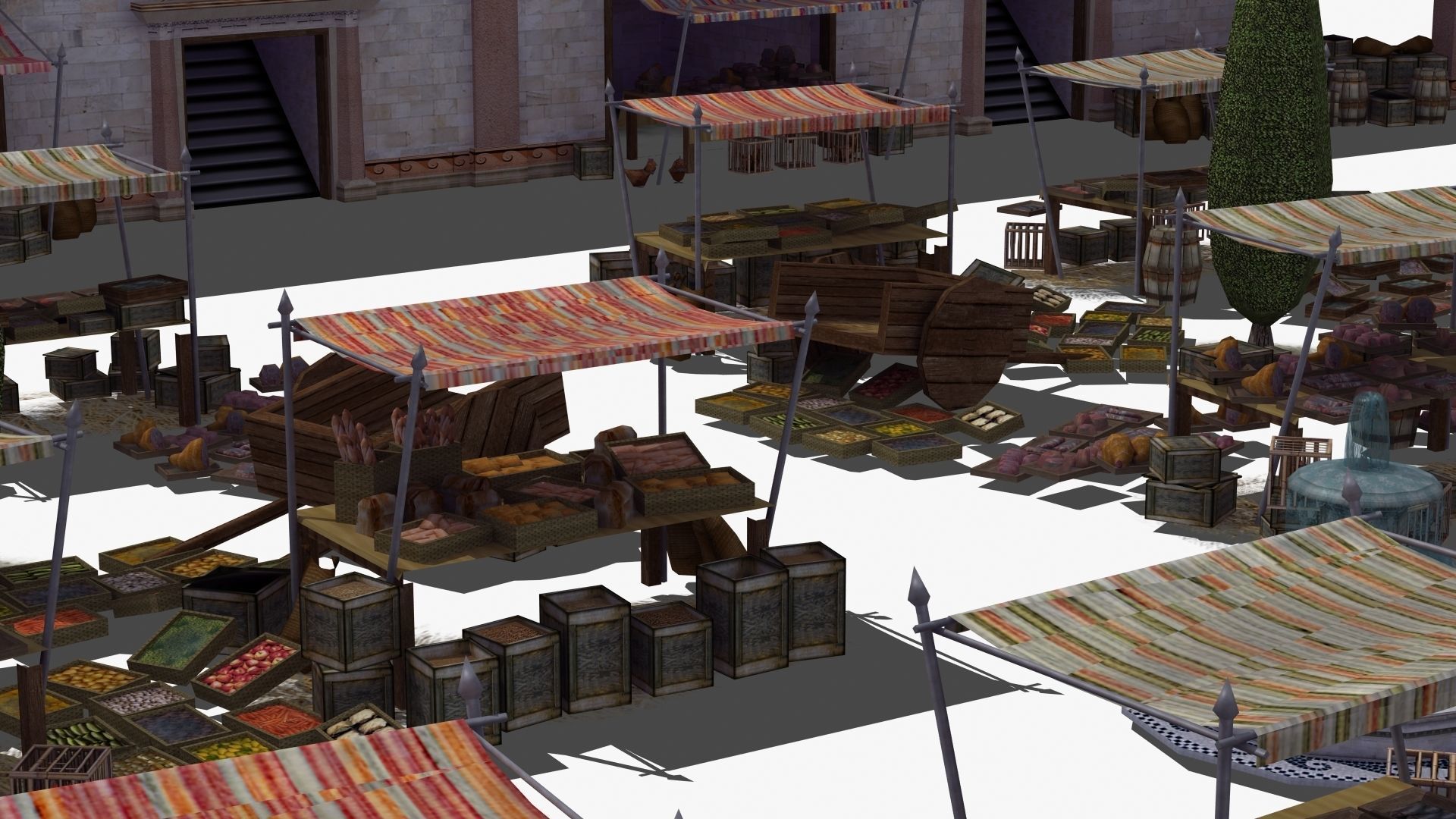 Ancient Marketplace 3D model | CGTrader