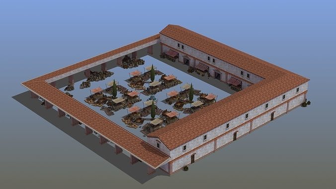 Ancient Marketplace 3D model | CGTrader