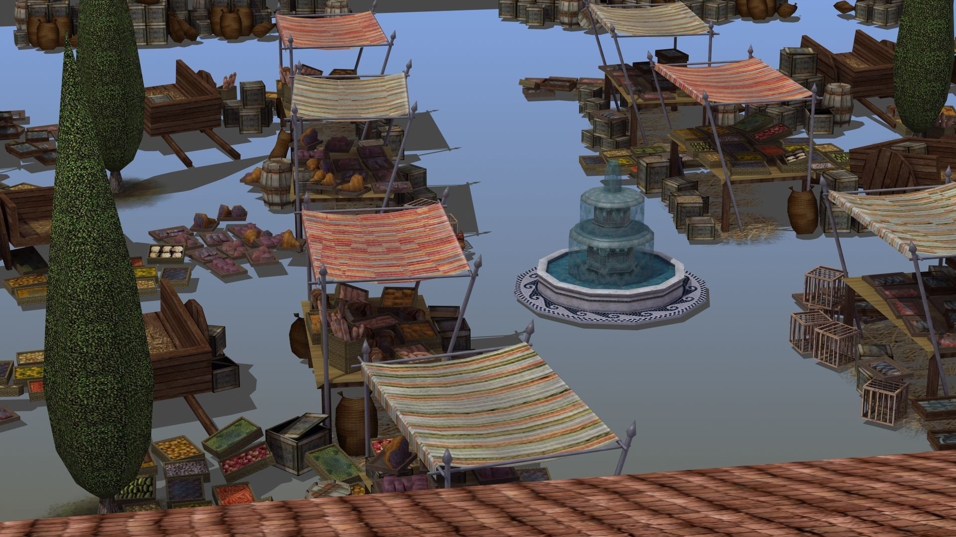 Ancient Marketplace 3D model | CGTrader