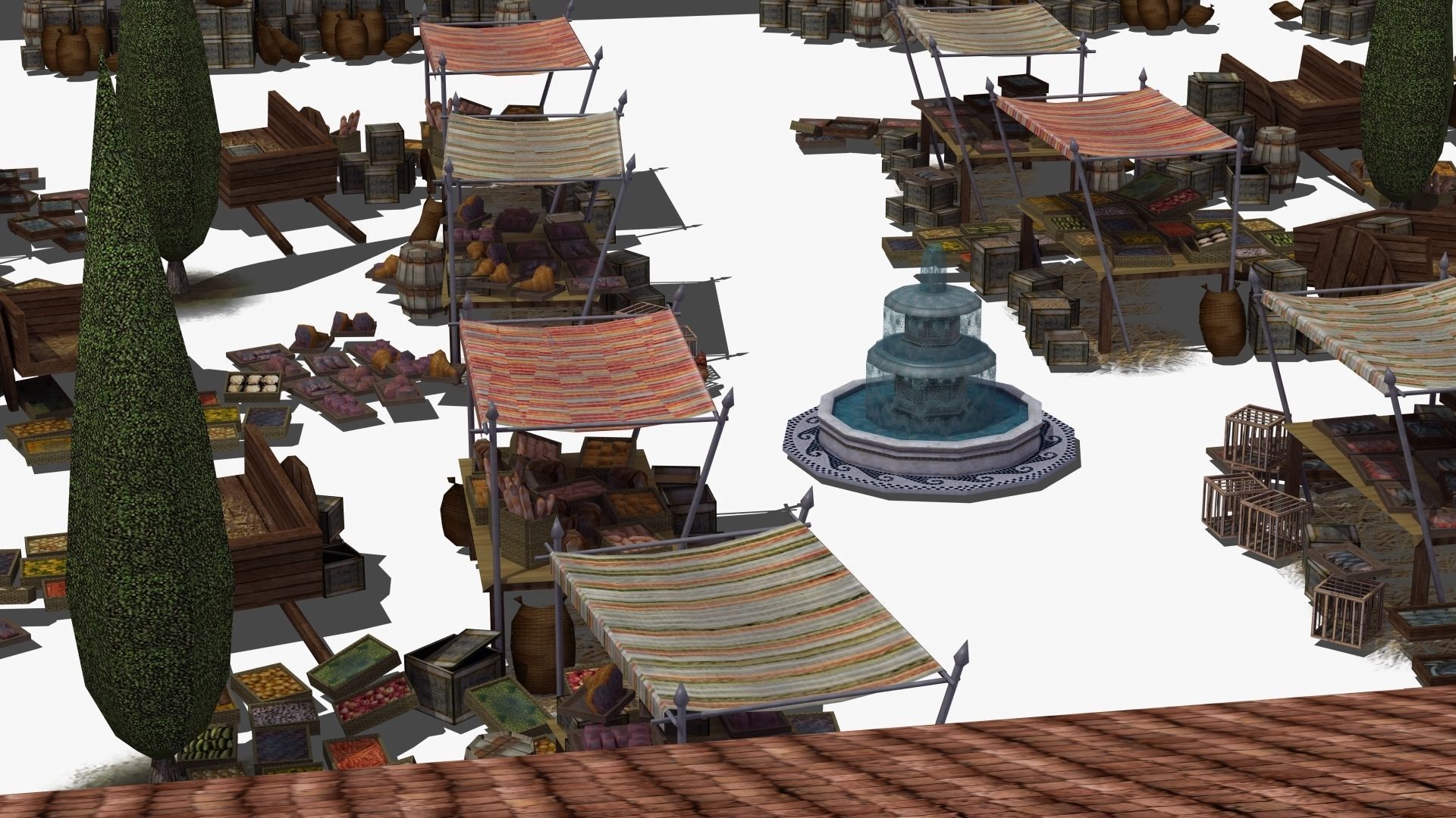Ancient Marketplace 3D model | CGTrader
