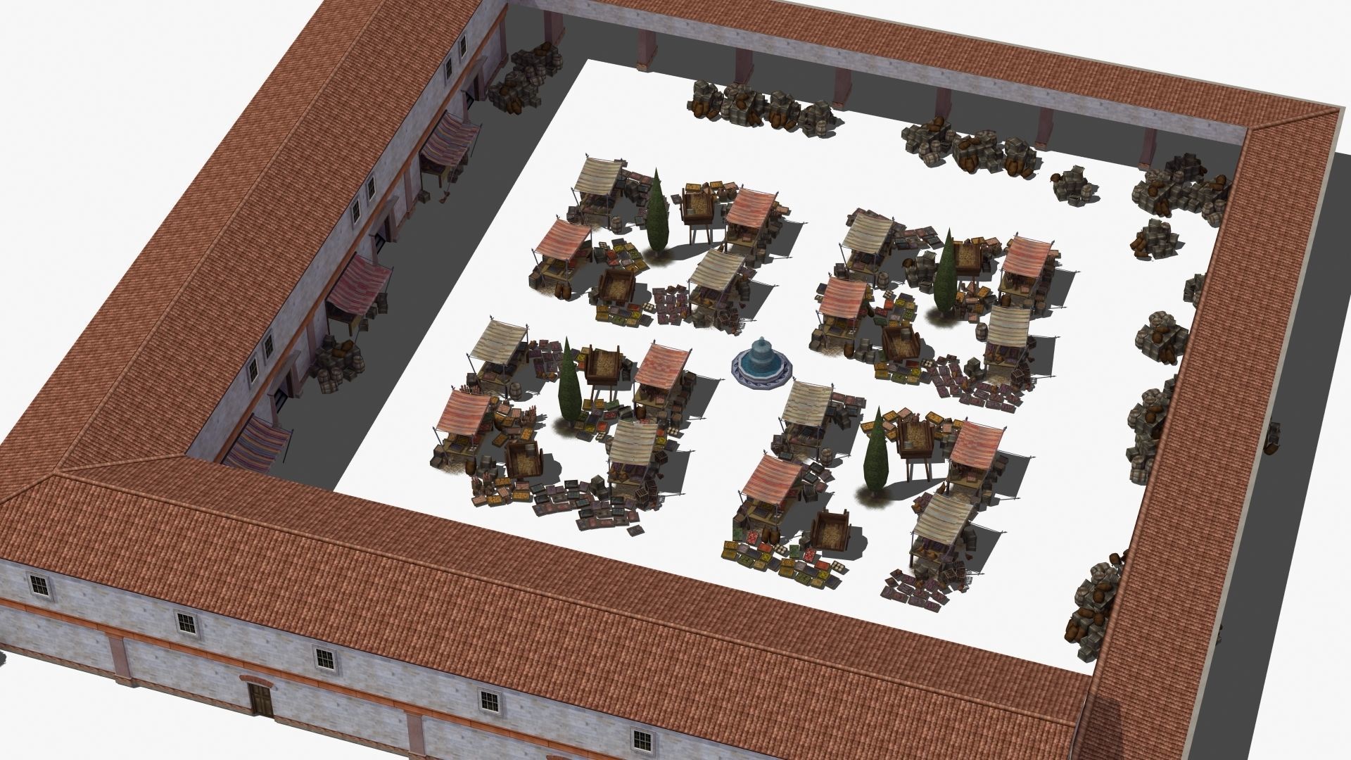 Ancient Marketplace 3D model | CGTrader