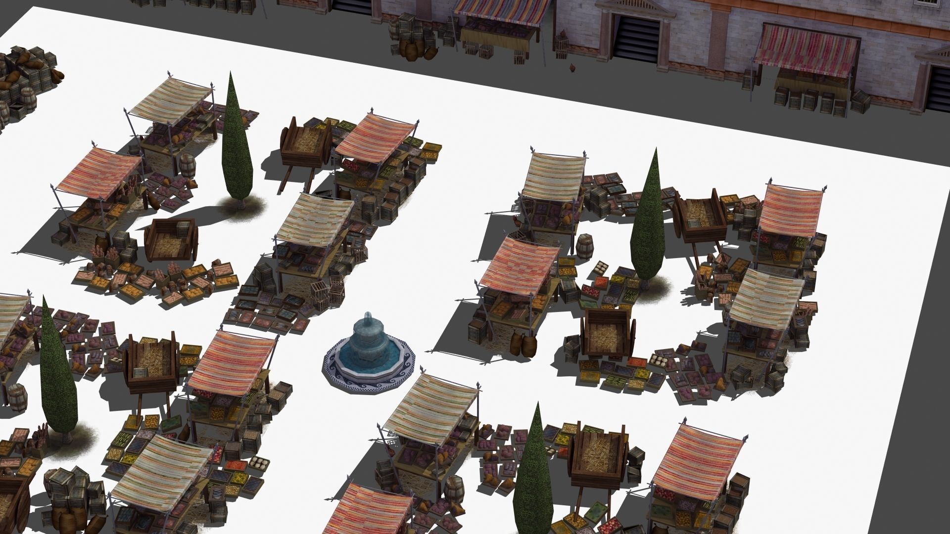 Ancient Marketplace 3D model | CGTrader