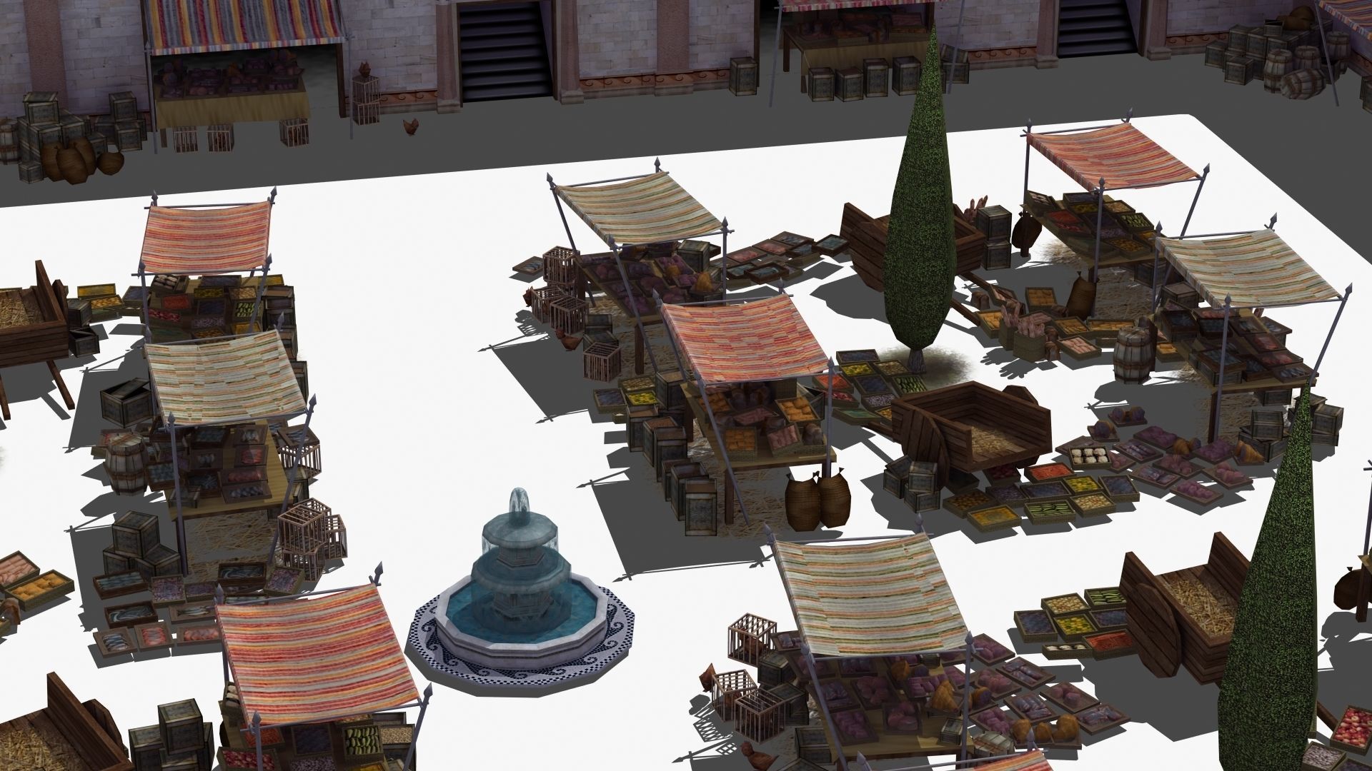 Ancient Marketplace 3D model | CGTrader