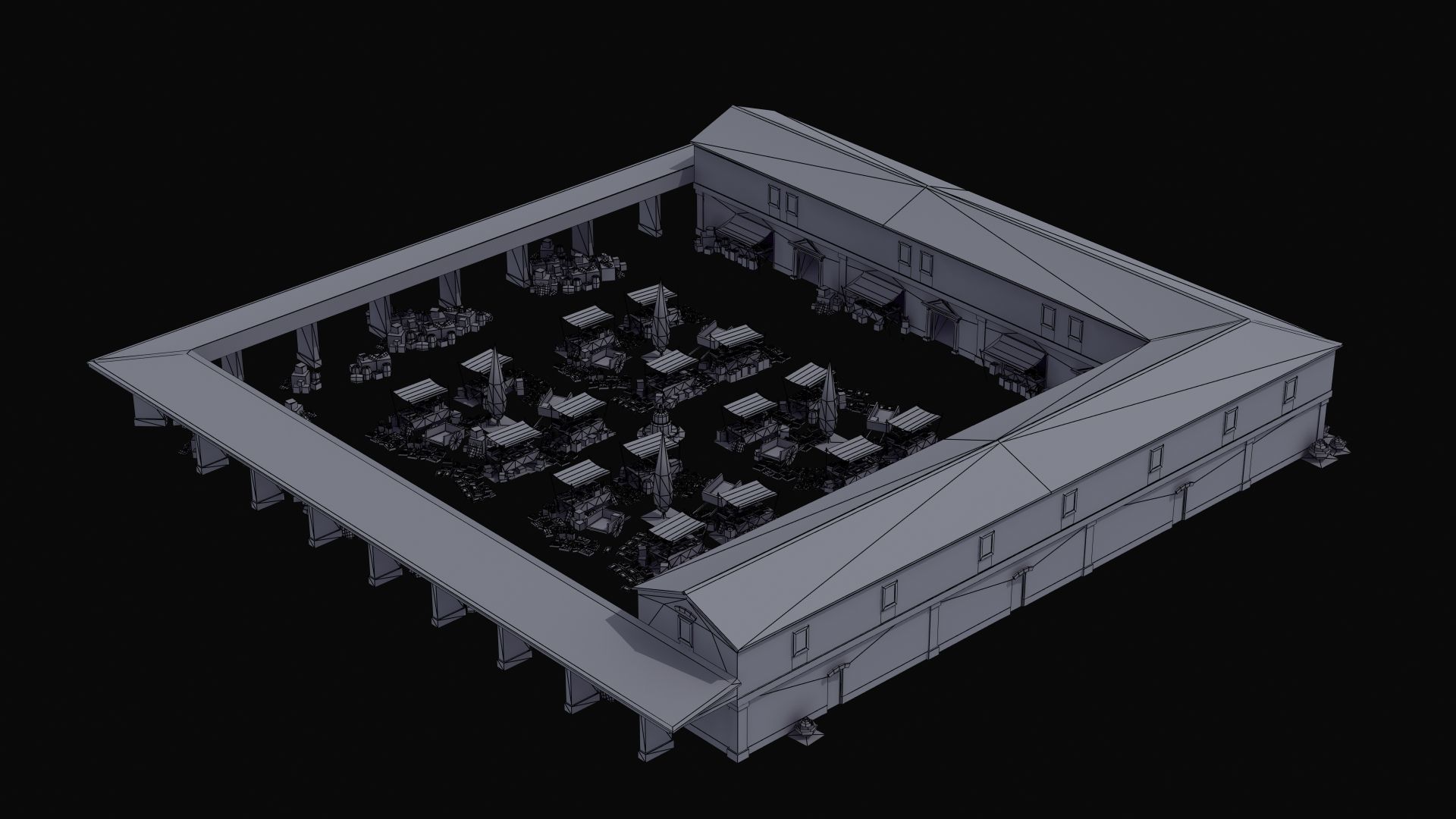 Ancient Marketplace 3D model | CGTrader