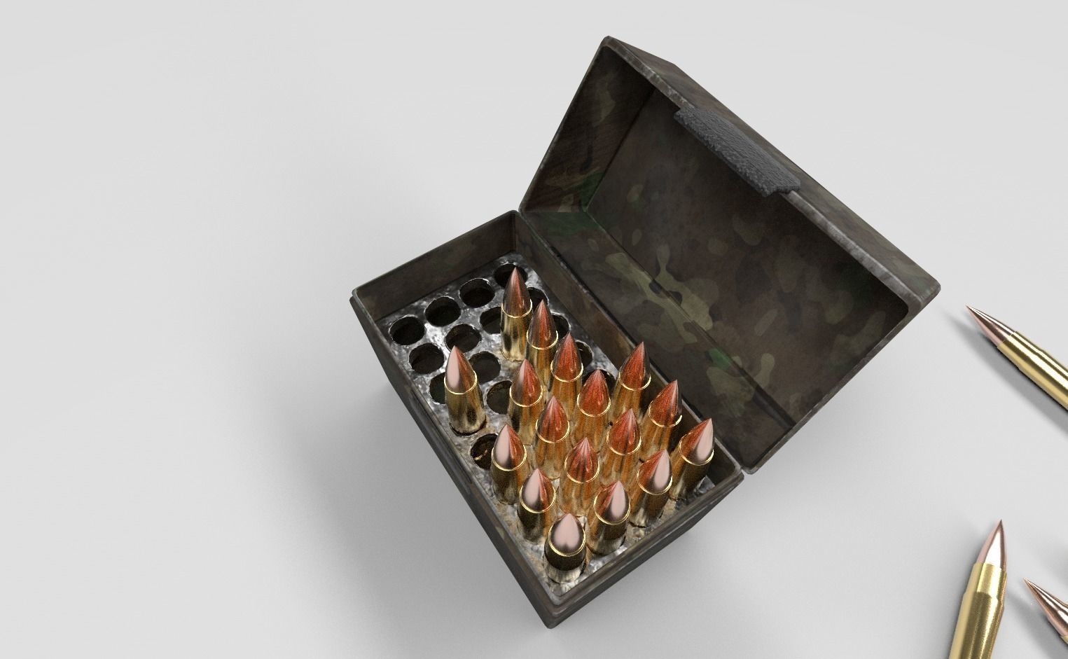 3D model Assault Rifle Ammo Set VR / AR / low-poly | CGTrader