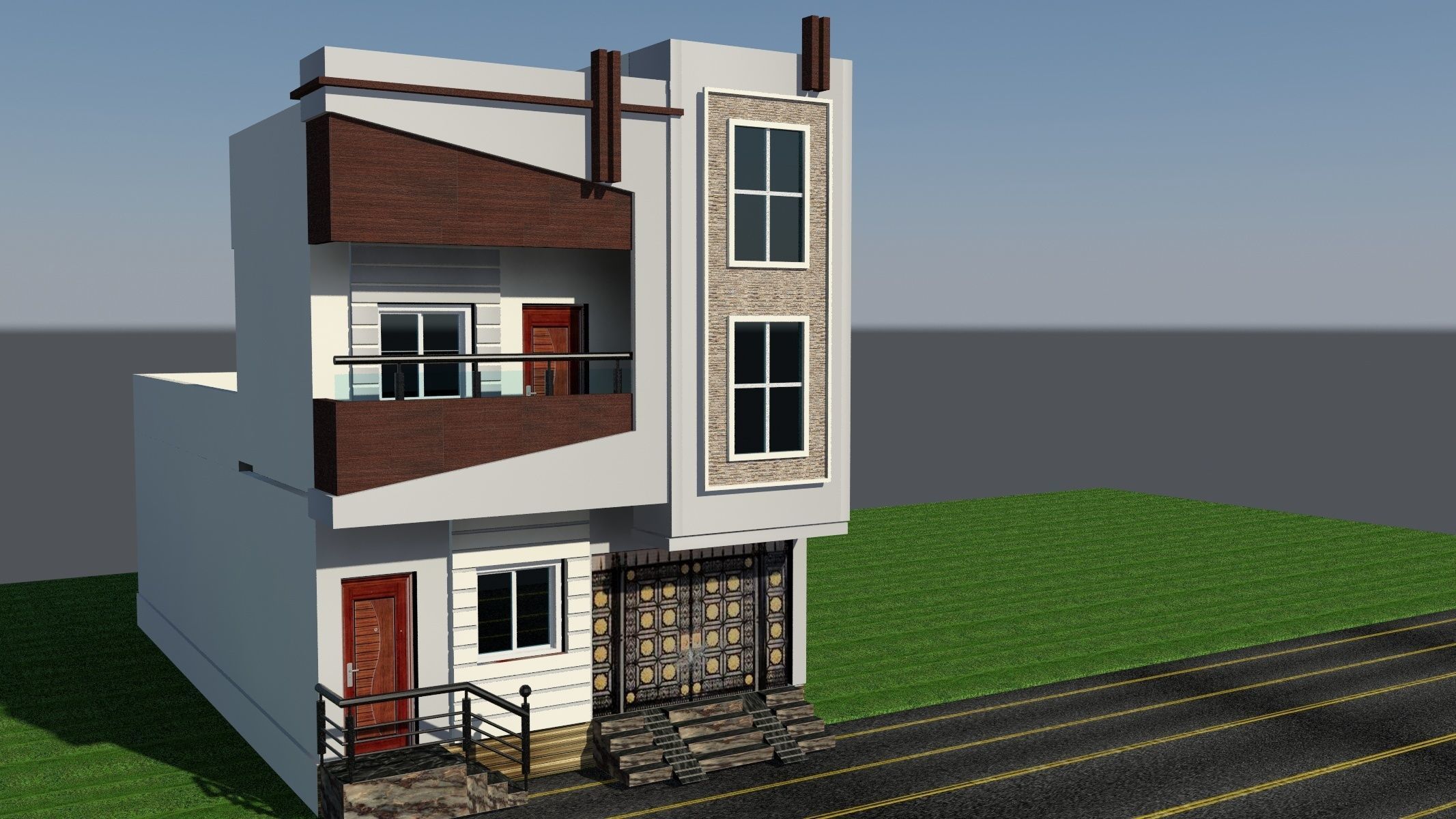 Elevation of building 3D printable model | CGTrader