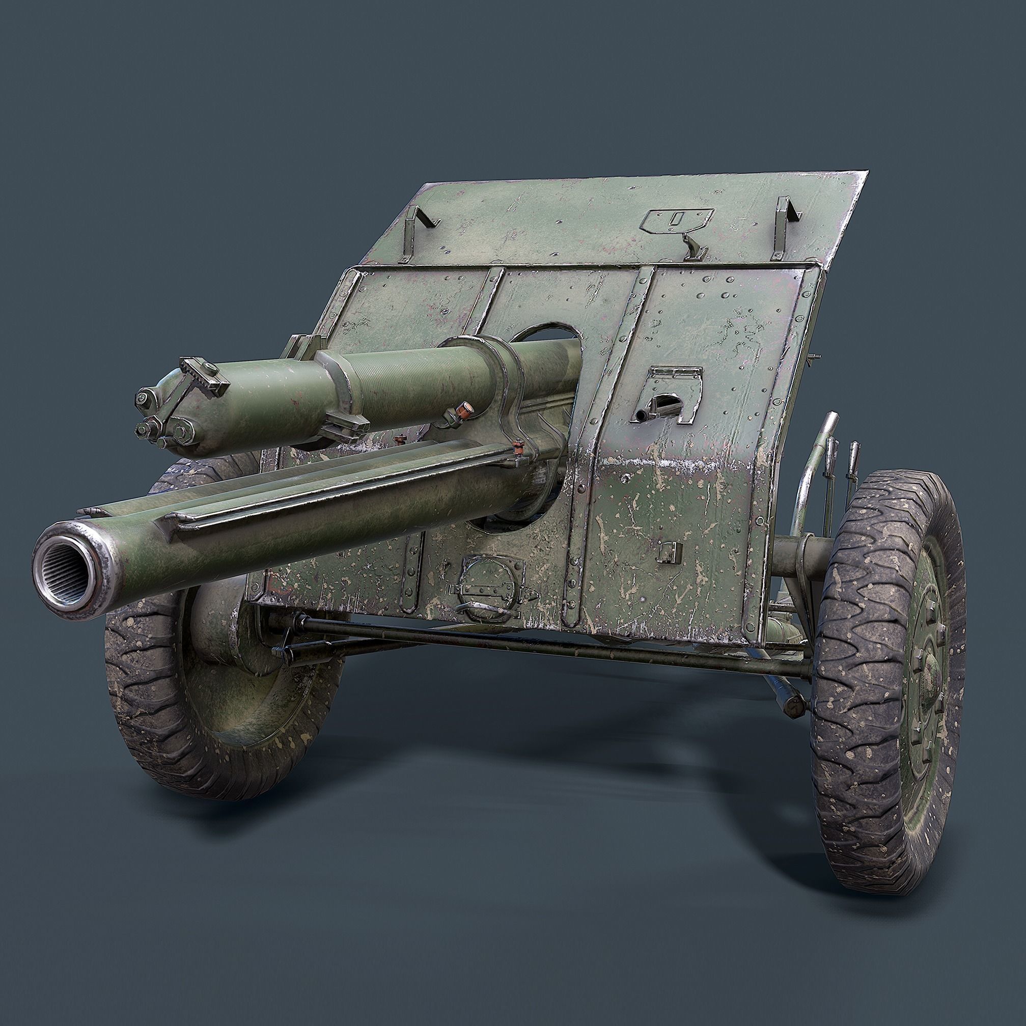 3D model QF 18-Pounder Gun VR / AR / low-poly | CGTrader